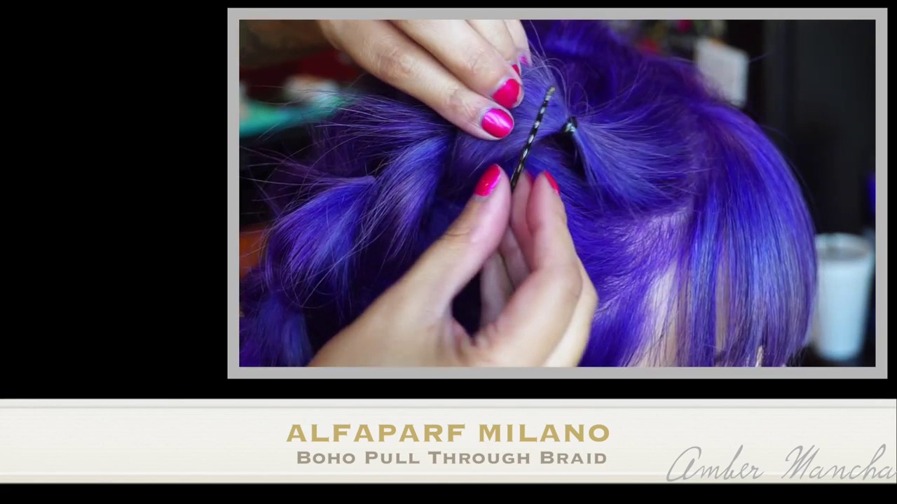 Boho Pull Through Braid Alfaparf Milano Semi Di Lino AMBER MANCHA - YouTube