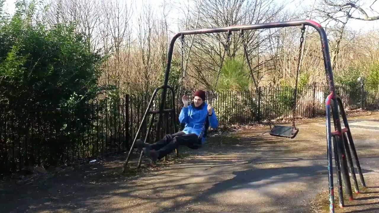 MAN BREAKS BOTH LEGS JUMPING OFF SWING - YouTube