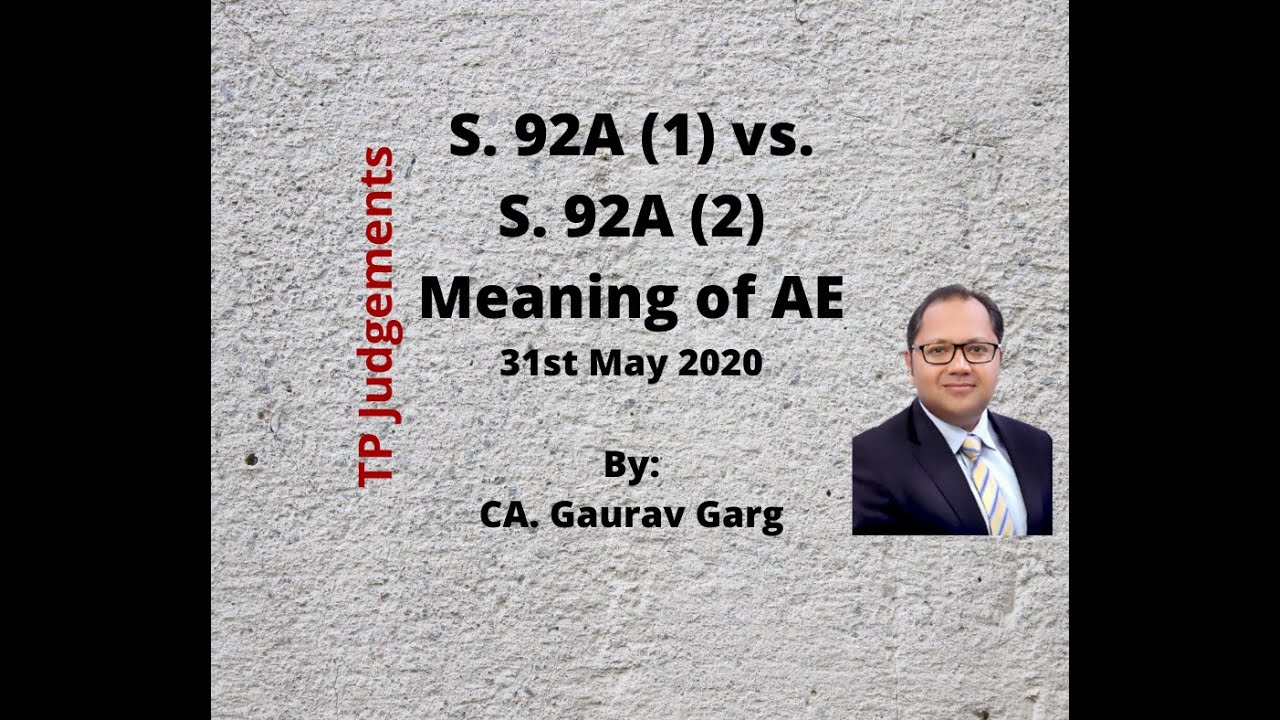 S.92A(1) vs. S.92A(2): Meaning of AE - YouTube