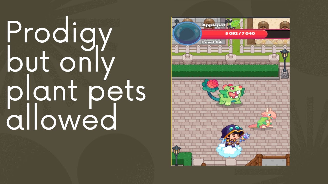 Prodigy but I can only use plant pets|Prodigy math game. - YouTube