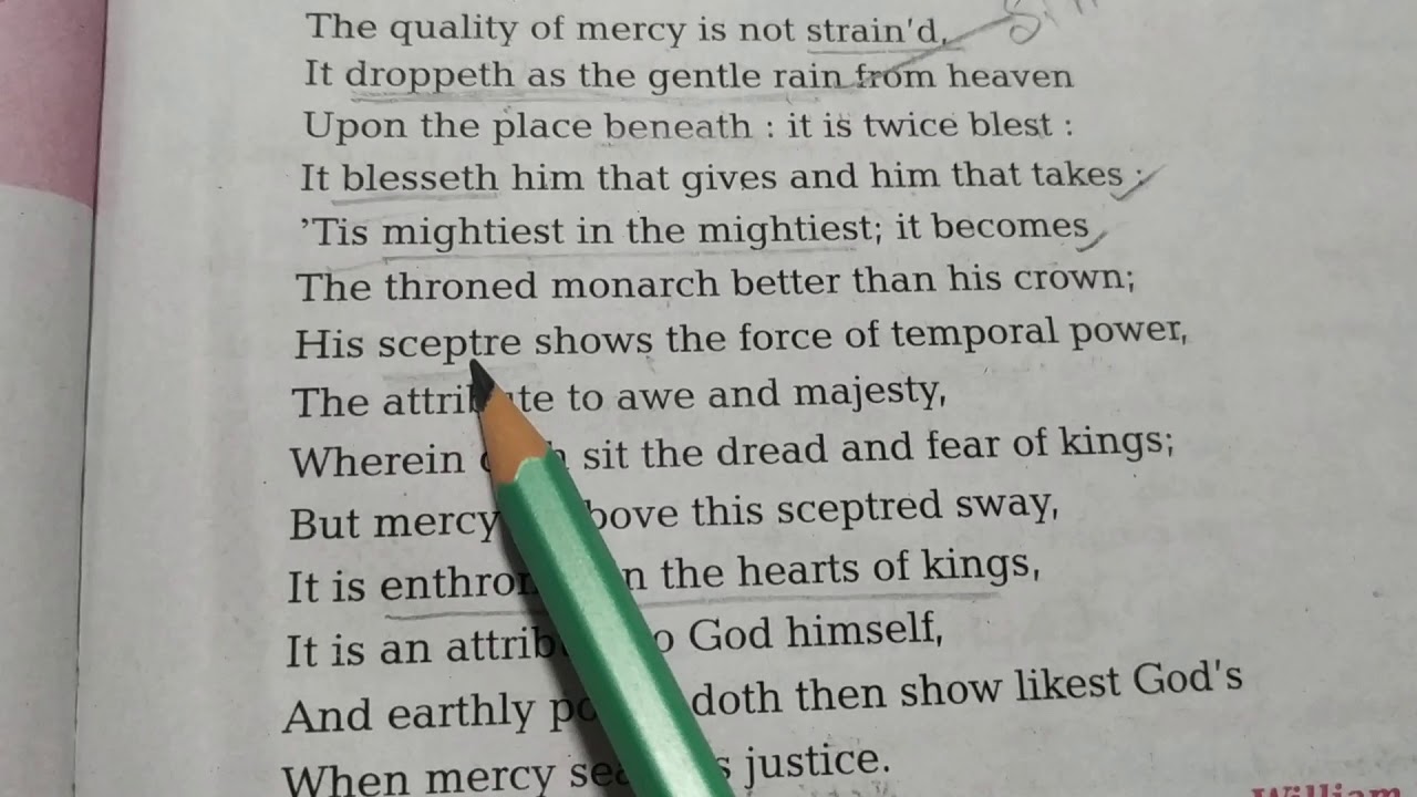 Poem MERCY by william shakespeare - YouTube