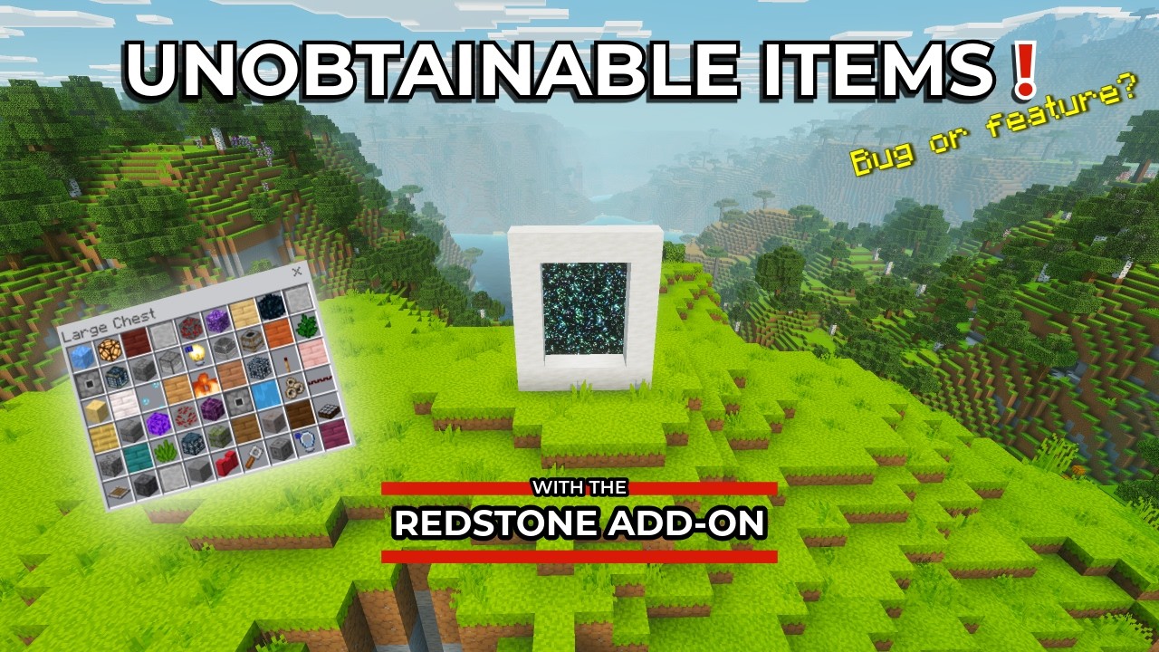 Unobtainable Items with the Redstone Add-On - YouTube