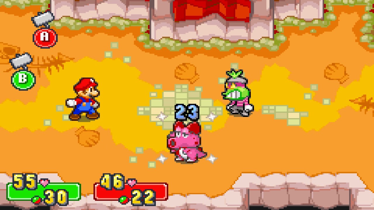 Mario & Luigi: Superstar Saga (GBA) Popple & Birdo {Rookie} [4K] - YouTube