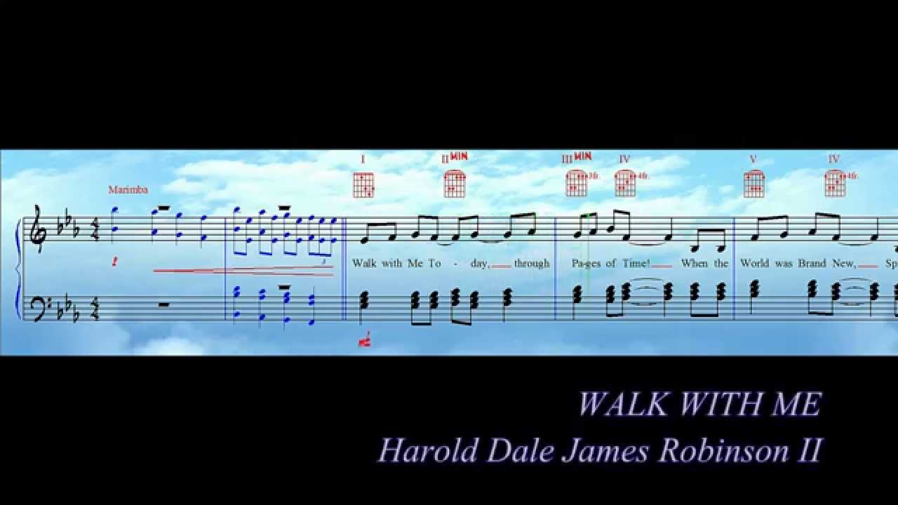 “WALK WITH ME!” (Piano/Lyrics/Chords/Tabs Score) ♫ Harold Dale James ...