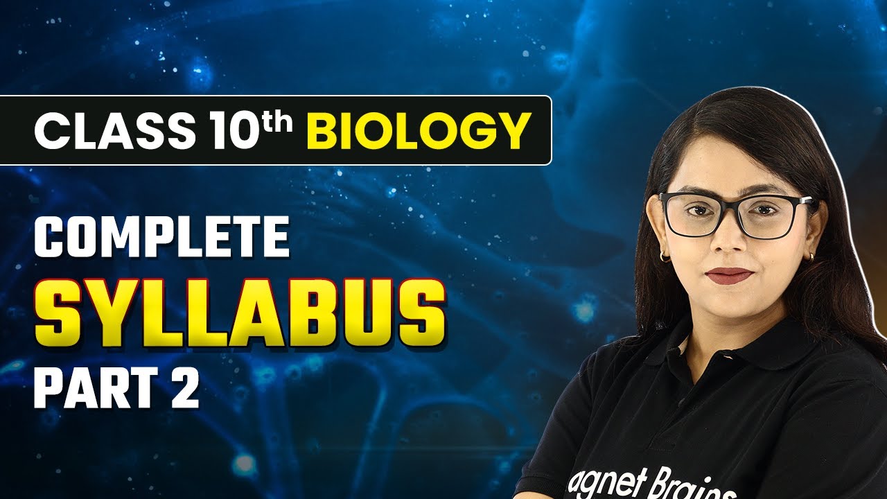 Complete Syllabus (Part 2) Class 10 Biology CBSE Board Exam 2024-25 ...