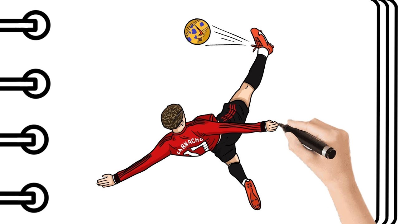 Como Dibujar a ALEJANDRO GARNACHO Gol de CHILENA Paso a Paso | Mapi Art ...