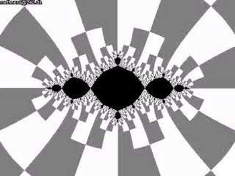 Julia fractal, exploring the unit circle (binary render) - YouTube