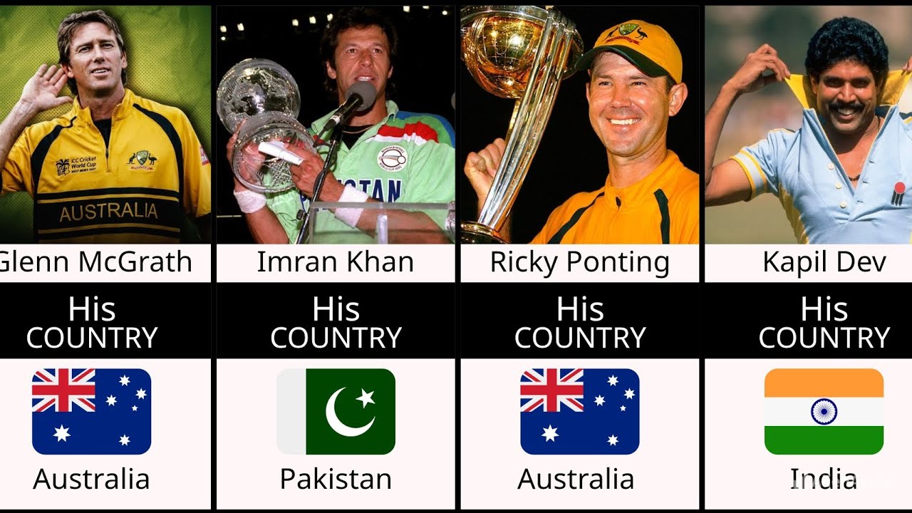 "30 Most Famous Cricketers in the World 🌍 | Cricket Legends and Their ...