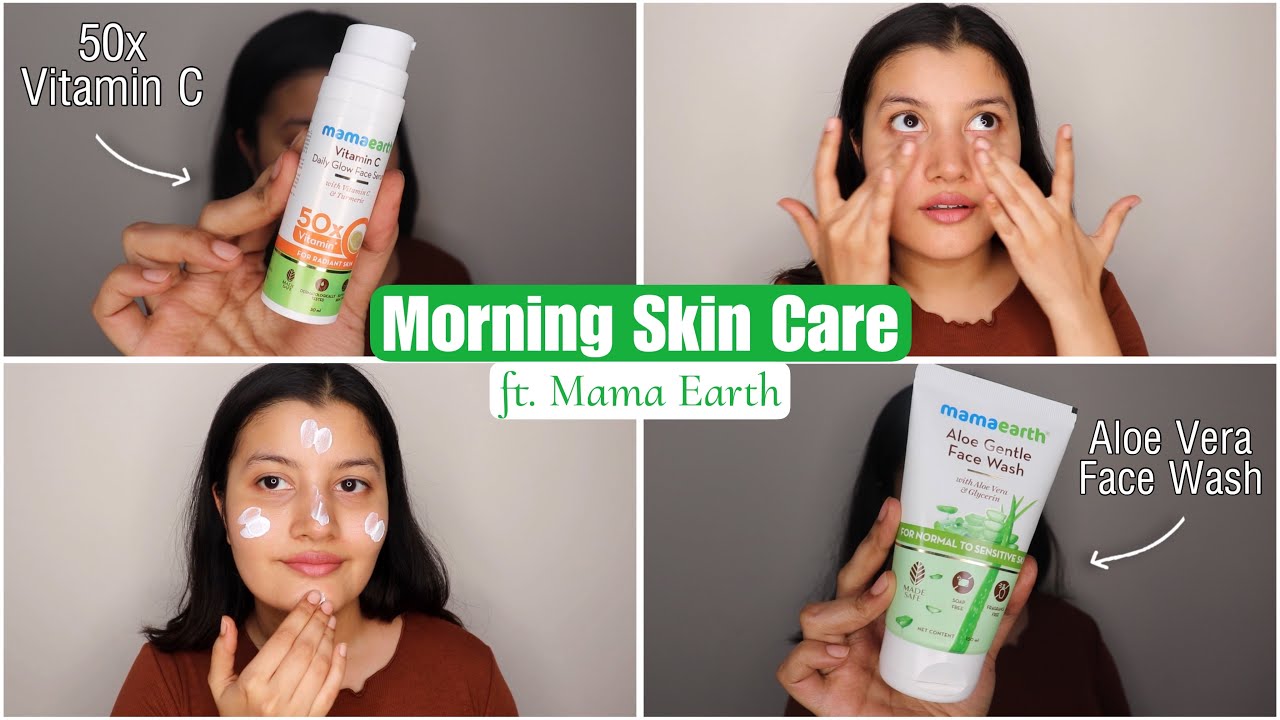 Skincare Routine Using The BEST OF MAMA EARTH PRODUCTS - YouTube