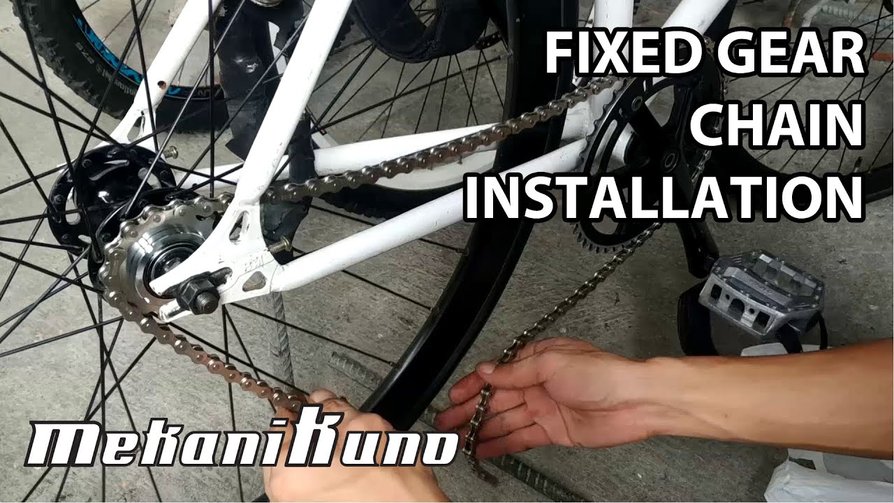 How To Install A Fixed Gear Bike Chain - YouTube