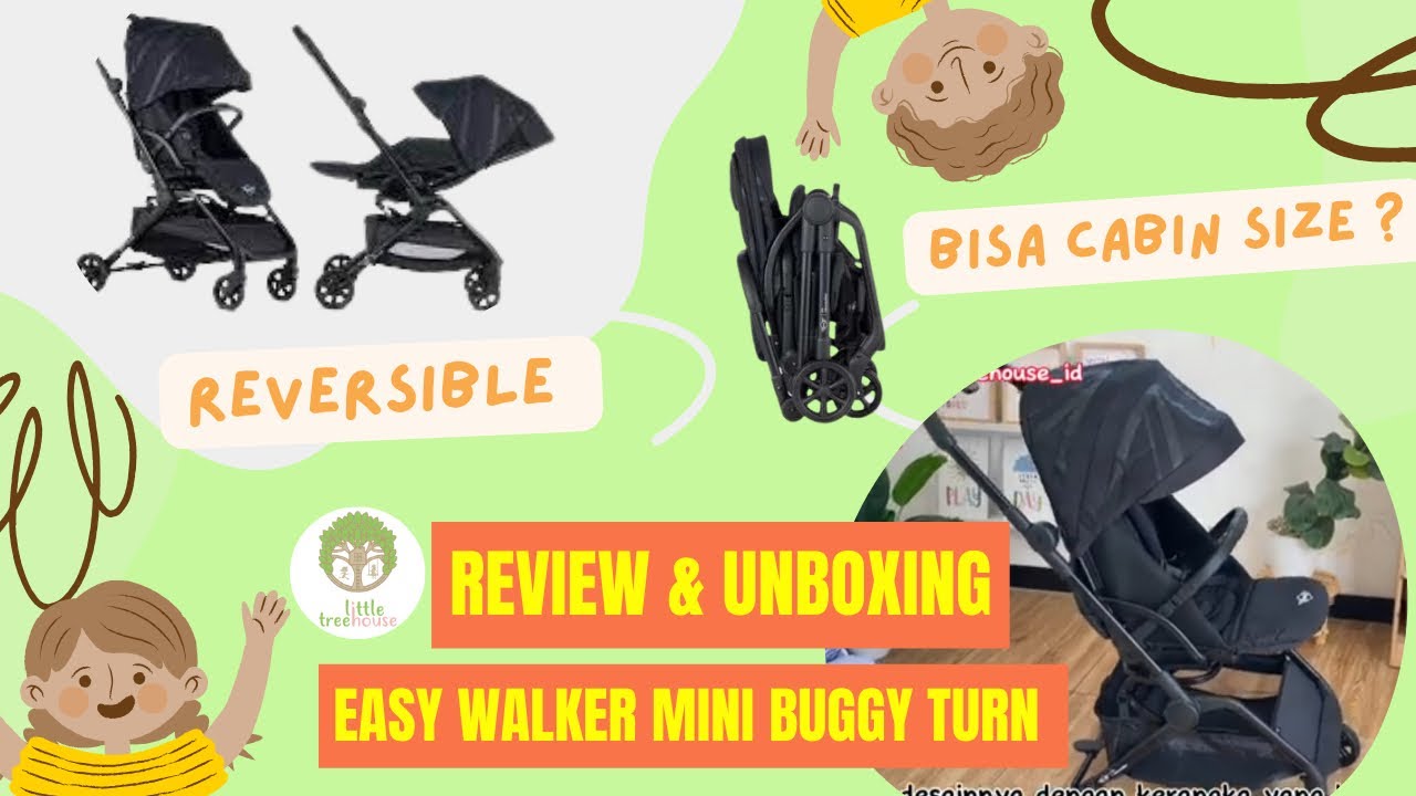 Unboxing dan Tutorial cara pemakaian Stroller EASYWALKER MINI BUGGY ...