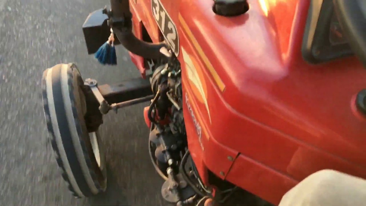 Eicher 312 full loaded tractor in dumber road - YouTube