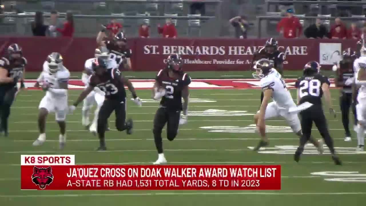 Arkansas State RB Ja'Quez Cross on Doak Walker Award watch list - YouTube