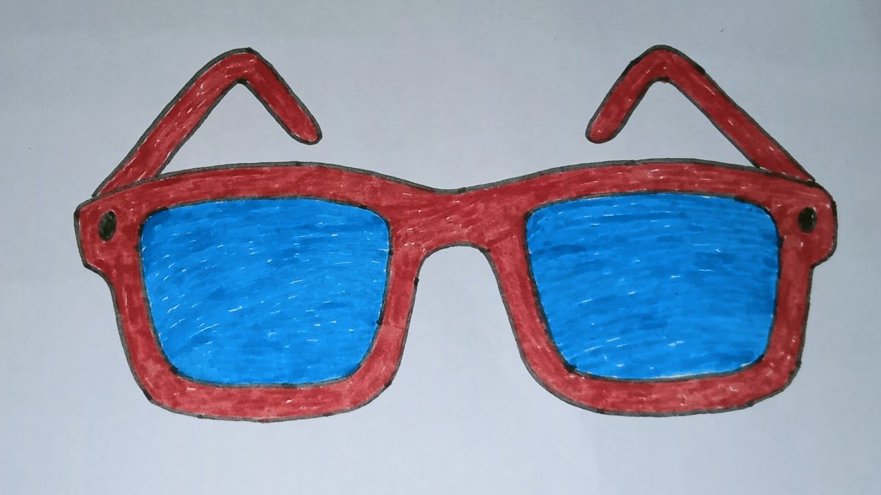 How to draw a Sunglasses || Drawing a Sunglasses easy - YouTube