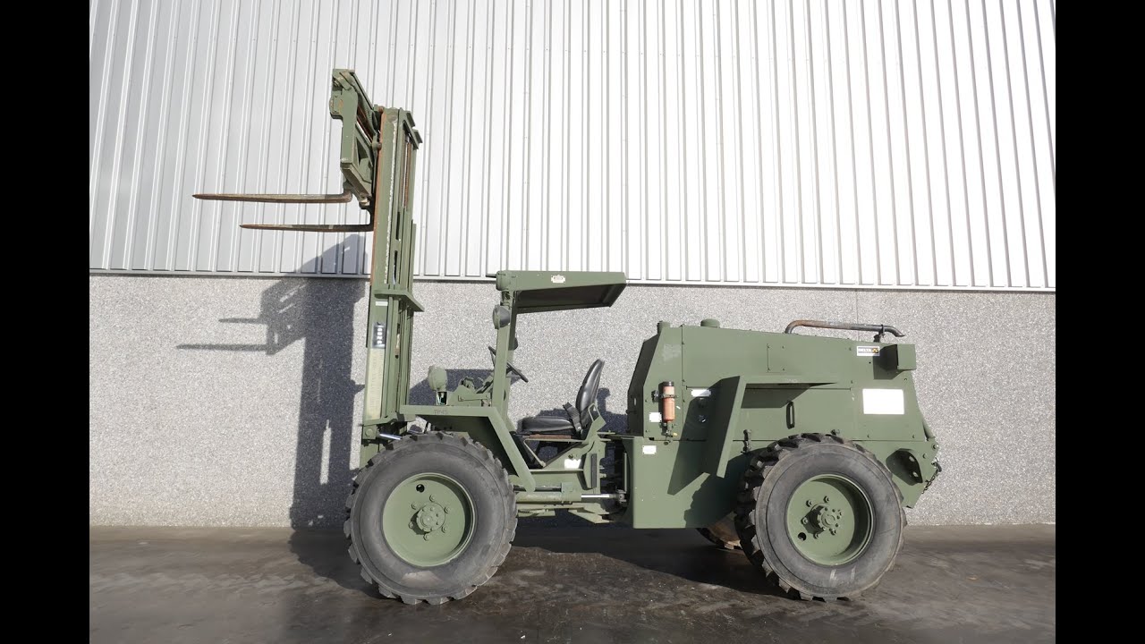 Demonstration video Case M4K Ex-Army Rough Terrain Forklift - YouTube
