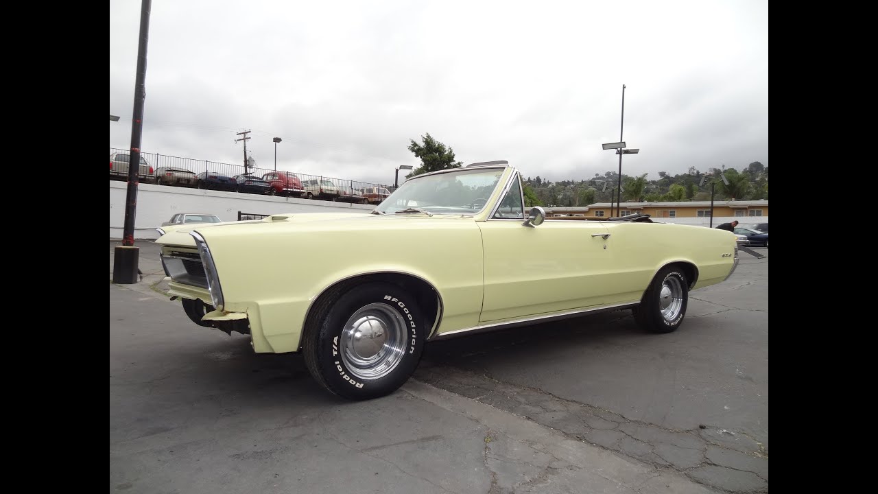 65 Pontiac GTO Convertible Video 389 Tri Power 4-Speed Classic Muscle ...