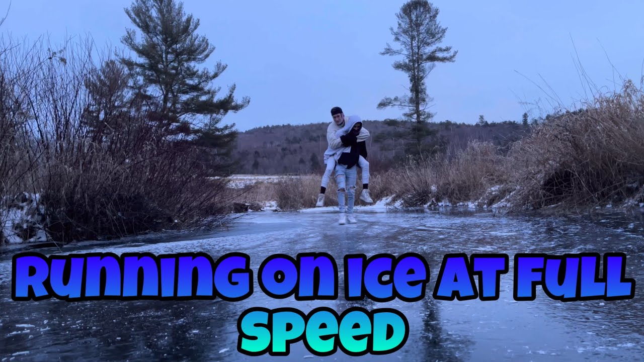 Running on ice at full speed!! - YouTube