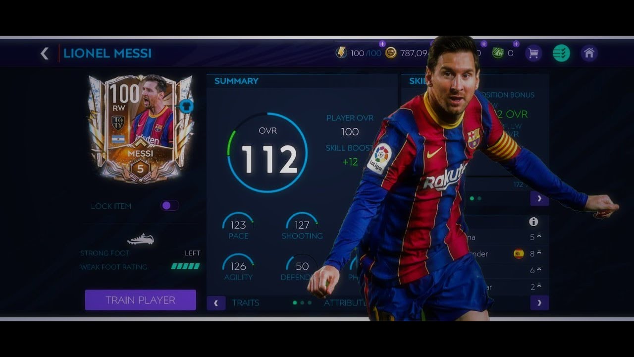 25 MILLION COINS UTOTY MESSI RW CARD REVIEW I BEST RW IN FIFA MOBILE I ...