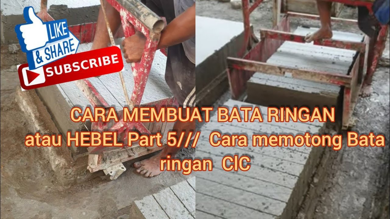 Tutorial Cara memotong Bata ringan ClC - YouTube