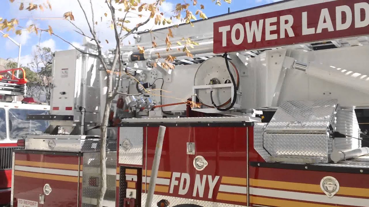 Walk Around of the Brand New FDNY Tower Ladder 158 - YouTube