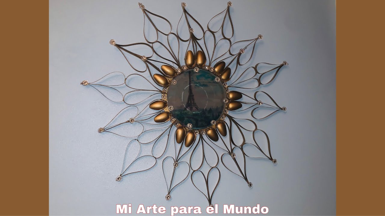 TUTORIAL: ELEGANTE ESPEJO RECICLANDO caja de cartón de cereal - YouTube