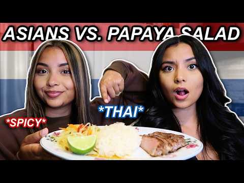 ASIAN'S TRY MAKING PAPAYA SALAD FOR THE FIRST TIME!