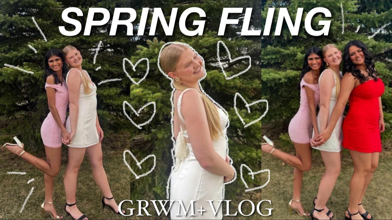 GRWM+VLOG: SPRING FLING | high school dance - YouTube