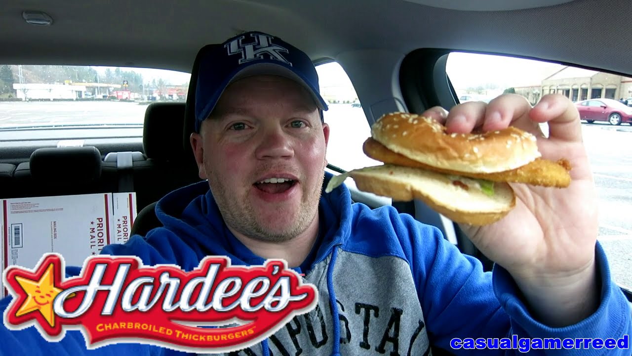 Reed Reviews Hardee's Redhook Beer Battered Cod Fish Sandwich - YouTube
