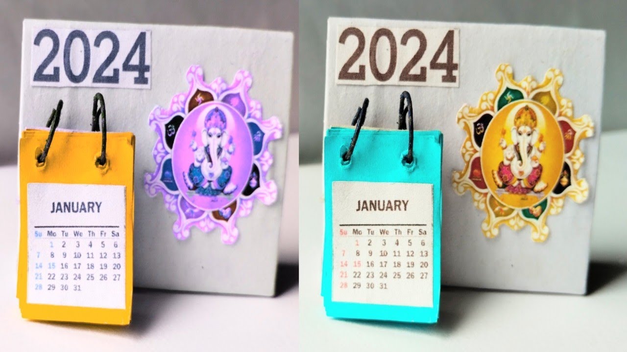Miniature Calendar Making|Diy Miniature Calendar@Bhagya'sArt&Craft ...