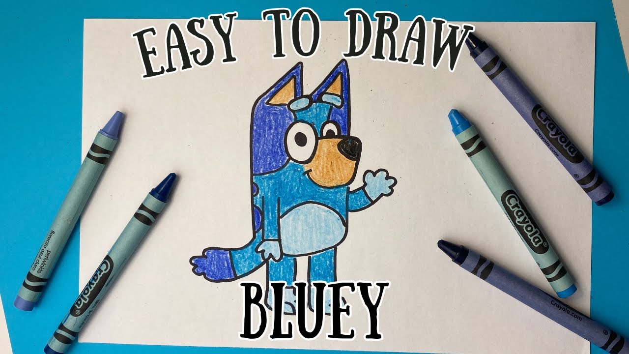 Easy to Draw Bluey 🐶 - YouTube