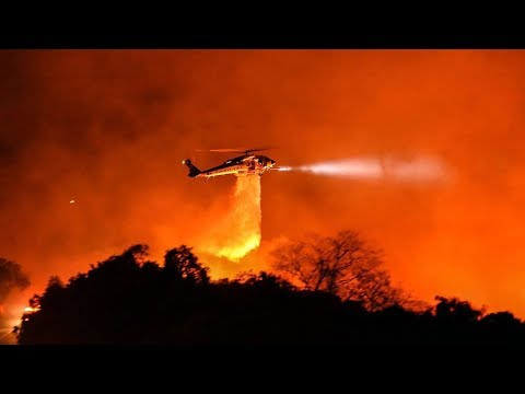 California fast moving fire threatens homes in Santa Barbara County ...