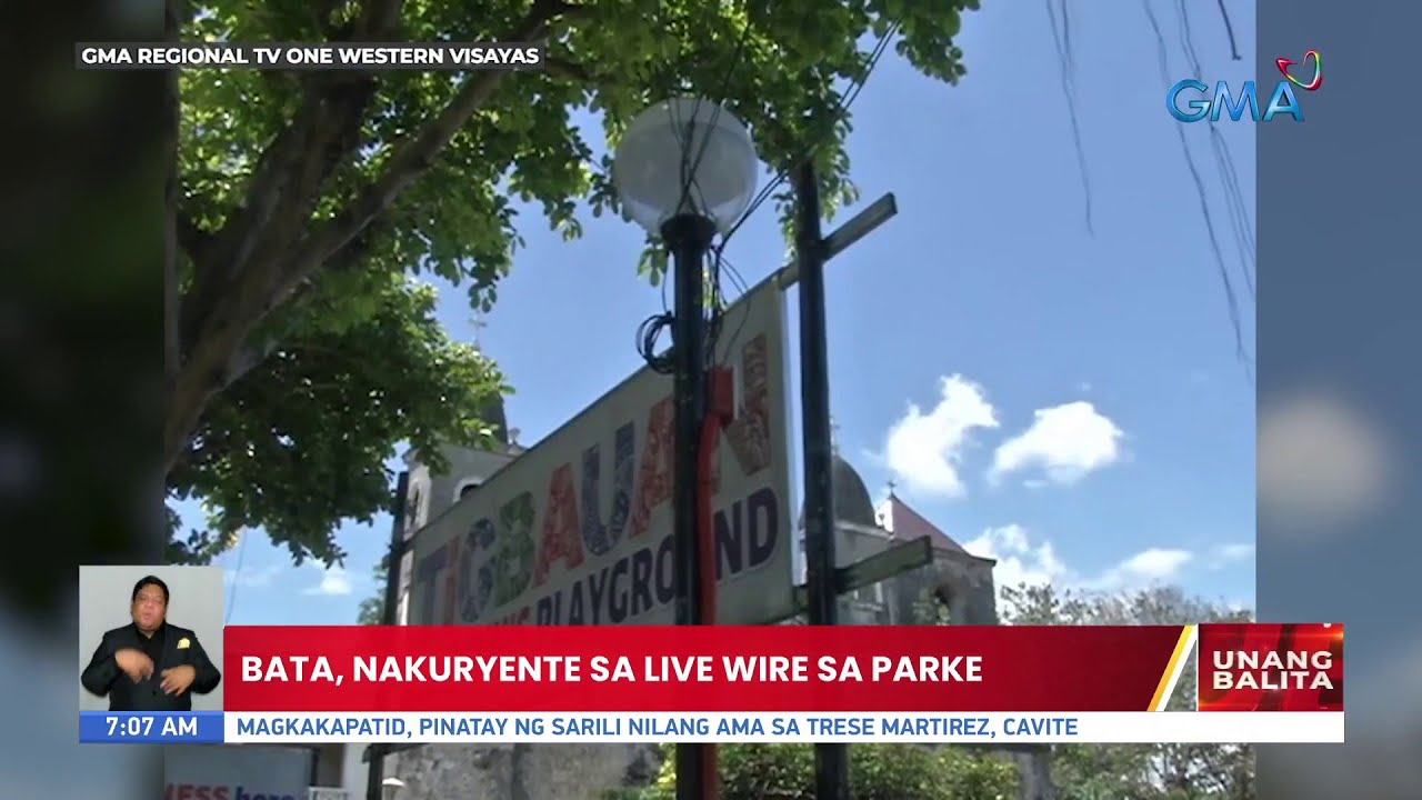 Bata, nakuryente sa live wire sa parke | UB - YouTube