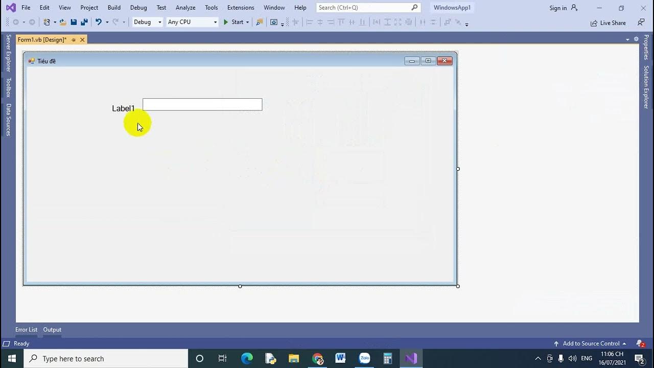 Hướng dẫn tạo project VB NET 2019 - YouTube