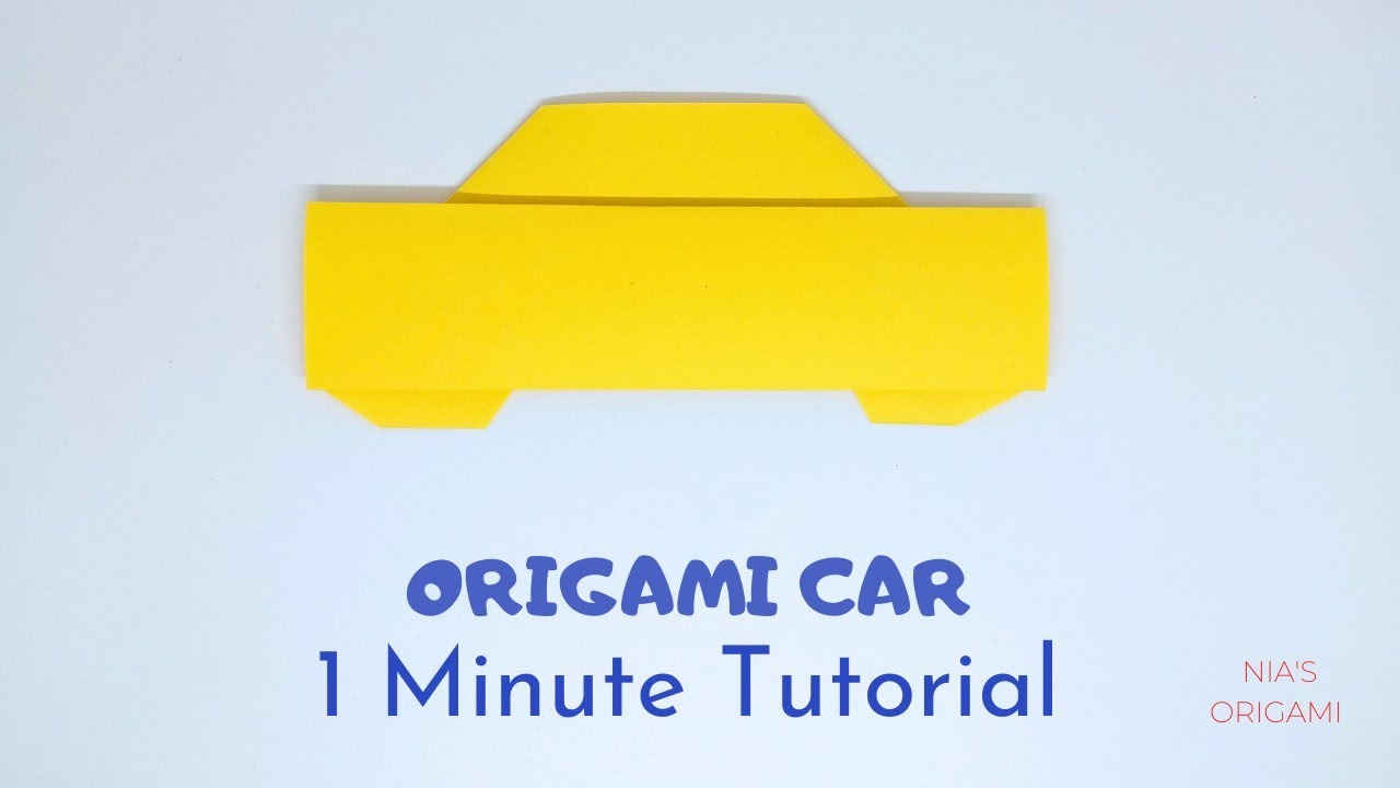 Origami Car | 1 minute tutorial - YouTube