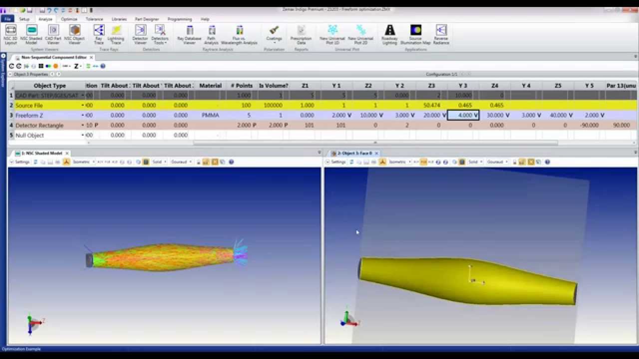 NS Freeform - Design light pipes, reflectors and more. - YouTube