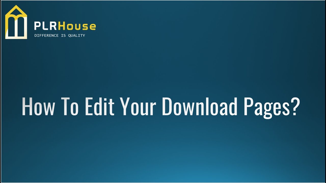 How To Edit Download Page/Thank You Page - YouTube