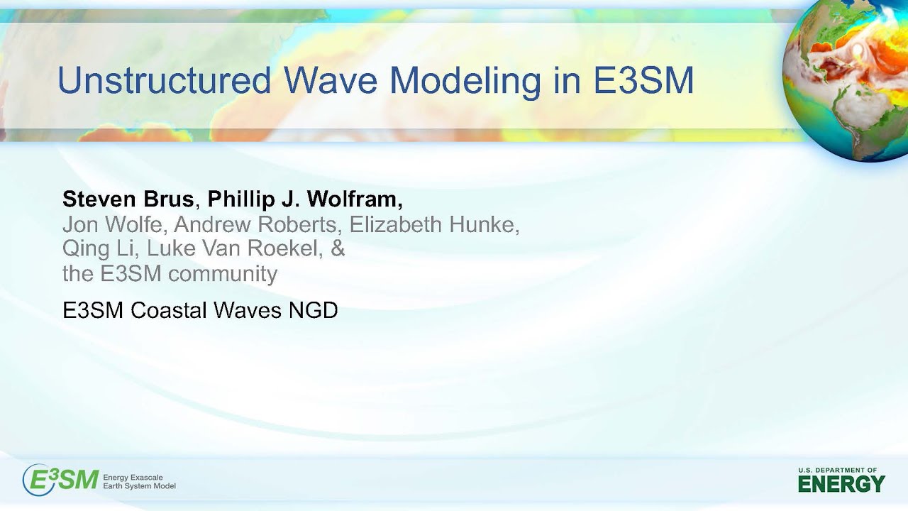Unstructured Wave Modeling in E3SM - YouTube