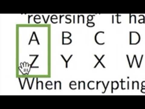 Cryptography. Encryption with Atbash. - YouTube