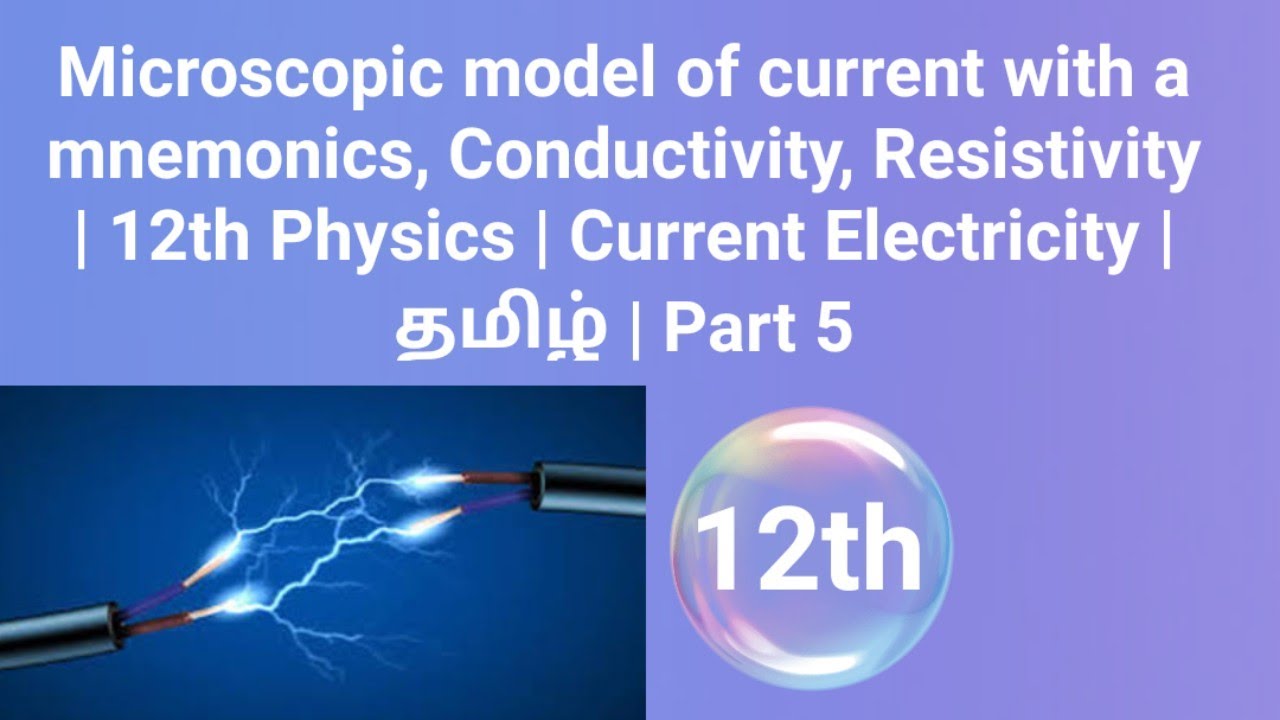 Microscopic model of current with a mnemonics,| 12th Physics | Current ...