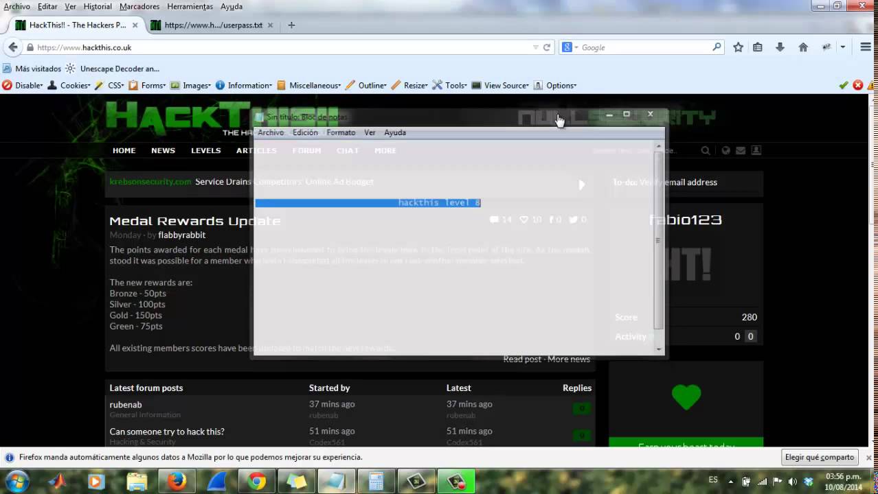 hackthis level 1 - level 10 - YouTube