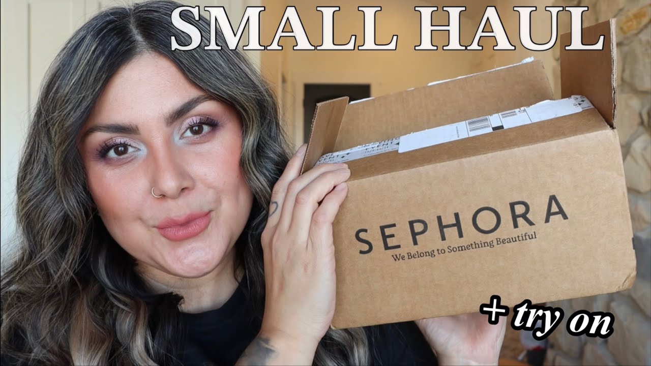 SEPHORA mini haul + try on | Merit Great Skin, huda blonzer in latte ...