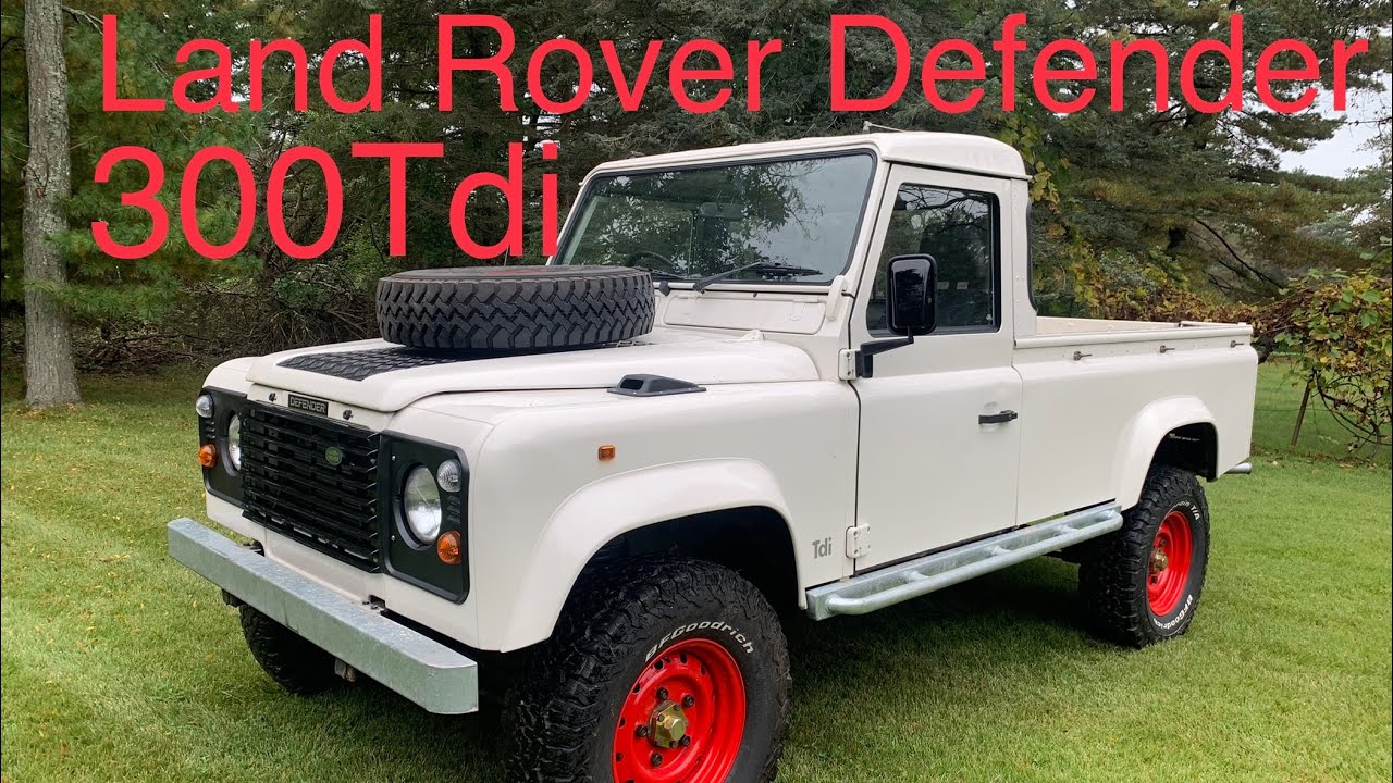 (SOLD)1996 Land Rover Defender 110 pickup 300Tdi - YouTube