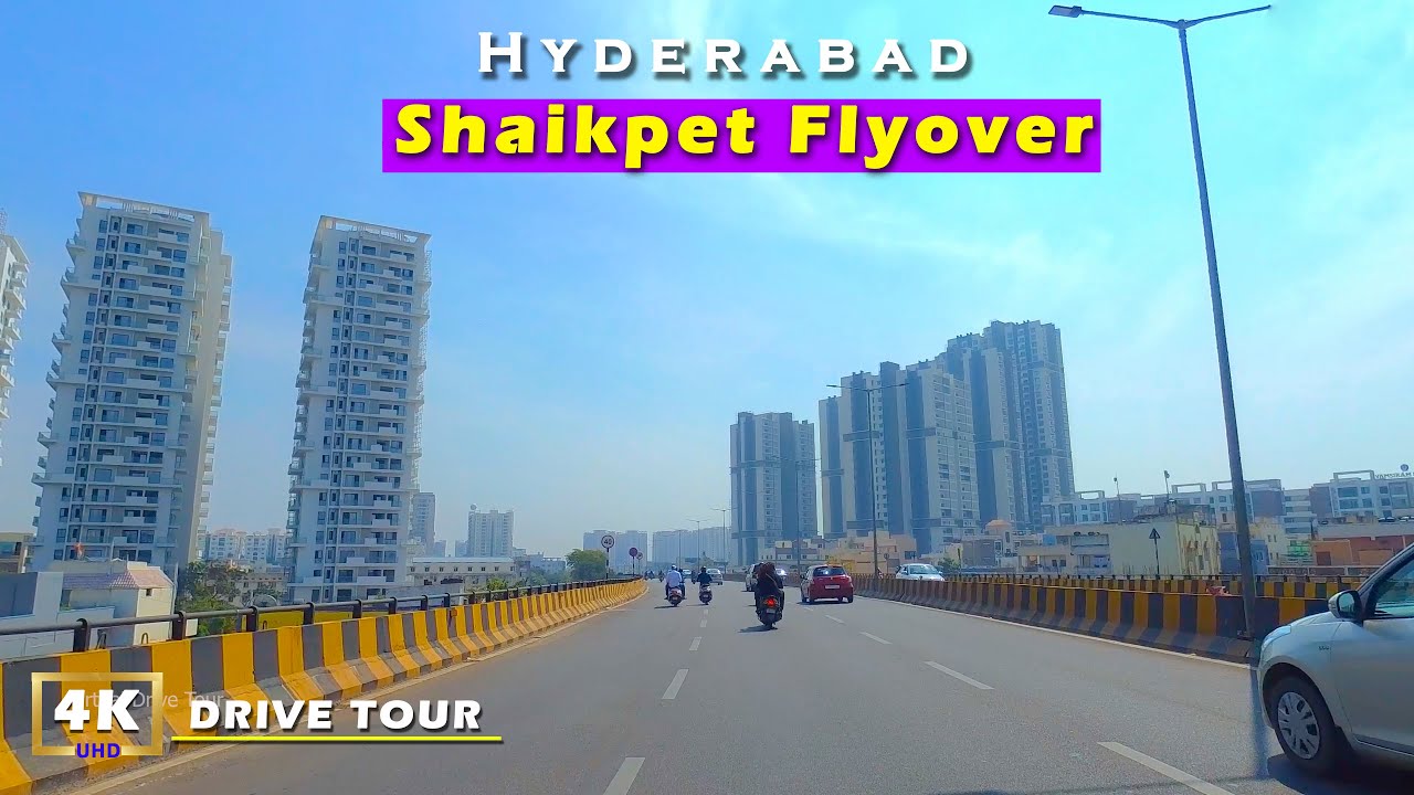 Second Longest Flyover (2.8K.M) of Hyderabad | 4k Drive Tour in ...