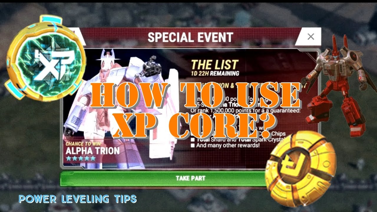 Power leveling with XP core! Effective way to use coins - YouTube