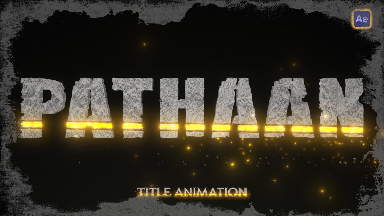 Pathaan title animation | after effect, Element 3D and Saber #pathaan # ...