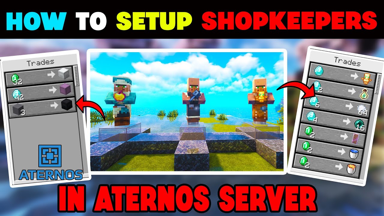How To Add Custom Shopkeepers in Aternos Server | Shopkeepers Full ...