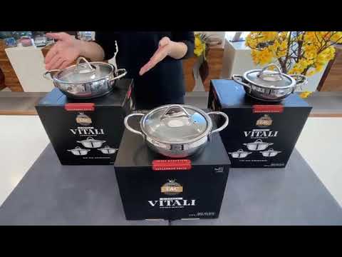 Taç Vitali 3'lü 6 Parça Çelik Sahan Seti - Taç Life