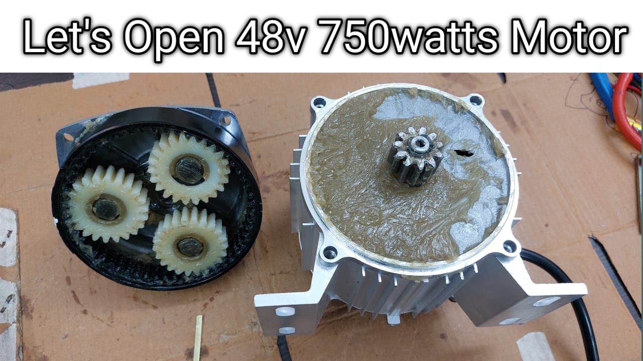 E Rickshaw Motor Open Gear Box 48v 750watts - YouTube