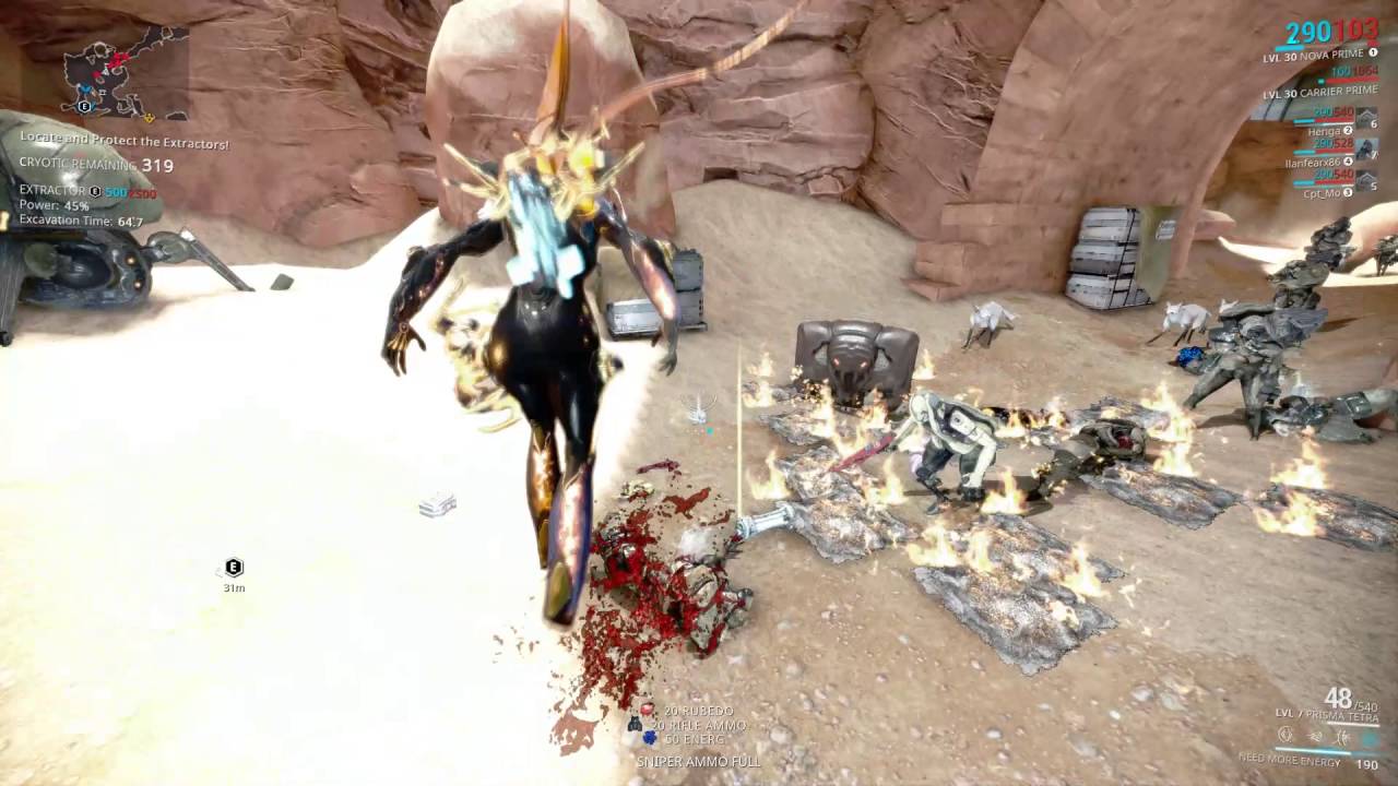 Warframe Mag Gauss Helmet With Unranked Prisma Tetra Excavation - YouTube