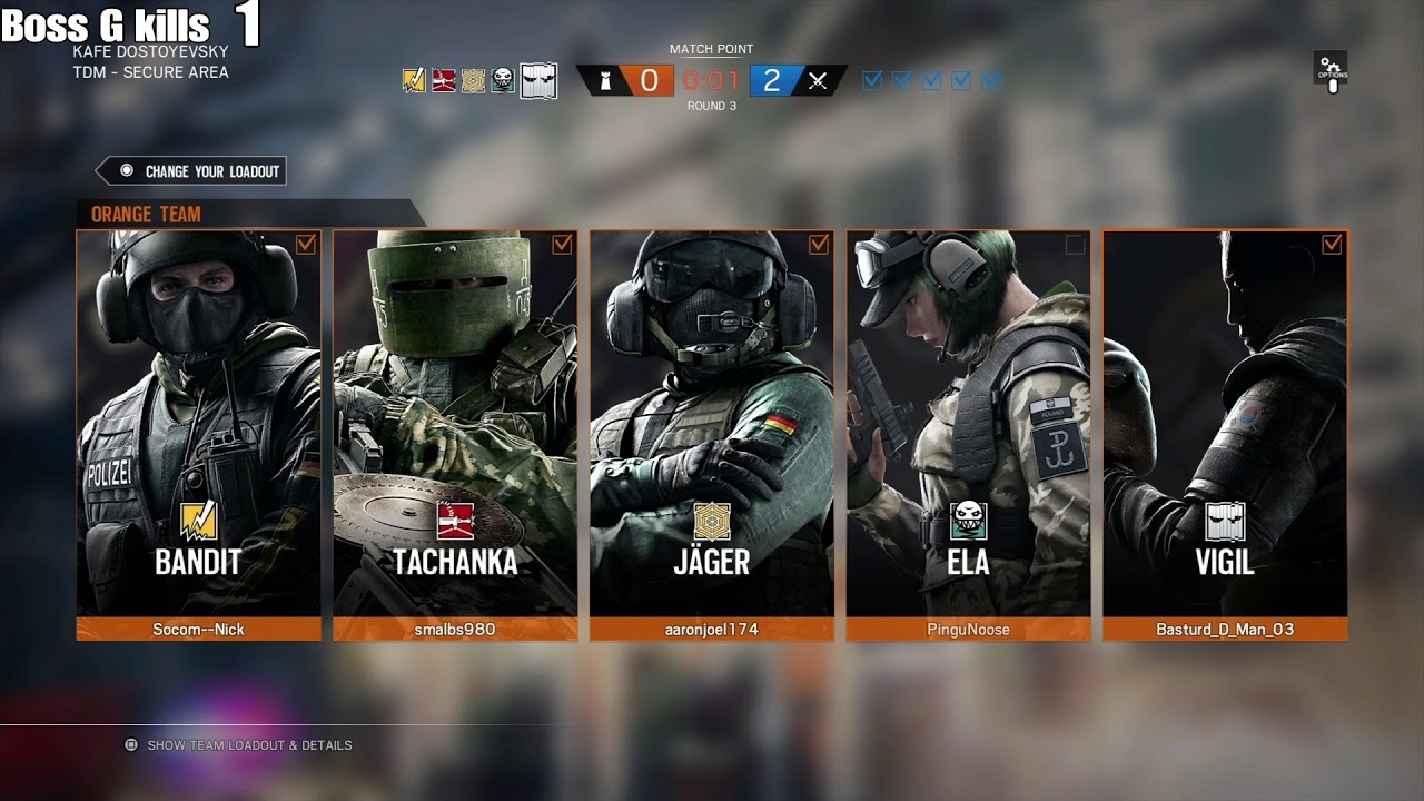 Rainbow Six Siege Boss.G kills - YouTube